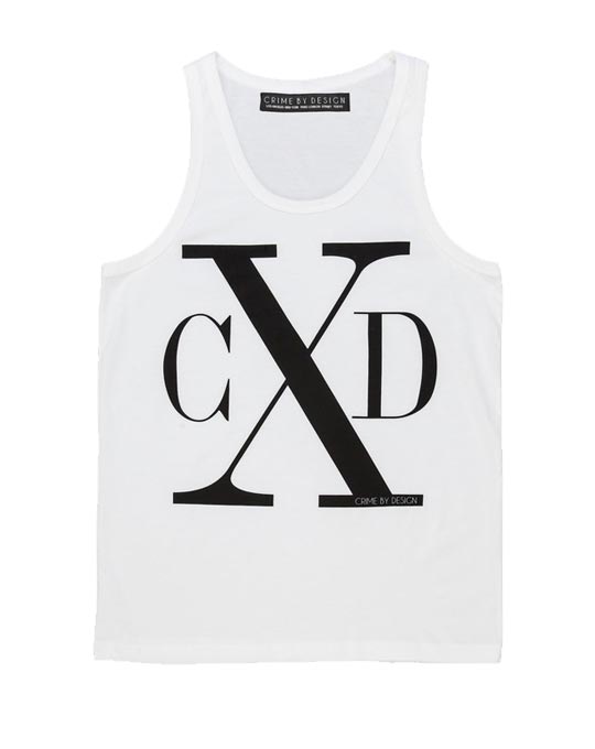 Men's Black on White - CXD Tank – Crime by Design
